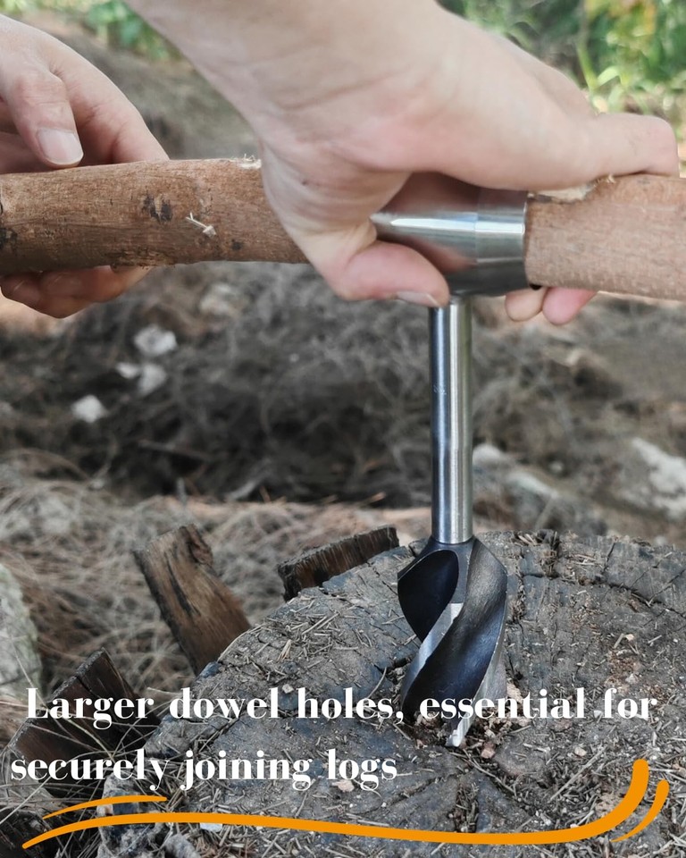 Survival Tools, 1.5 inch Bushcraft Hand Auger with Scotch Eye for Large ...