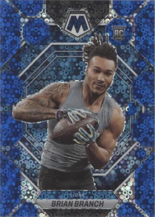 2023 Panini Mosaic - Rookies Brian Branch #287 No Huddle Blue Mosaic ...