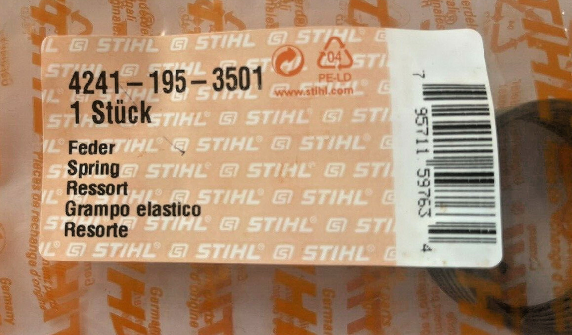 Stihl Recoil Spring BG86 BG56 SH56 HS81 HS86 42411953501 Genuine 4241 ...