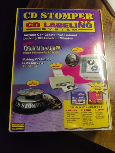 New Sealed CD Stomper Pro CD Labeling System Label Maker Apply Print ...