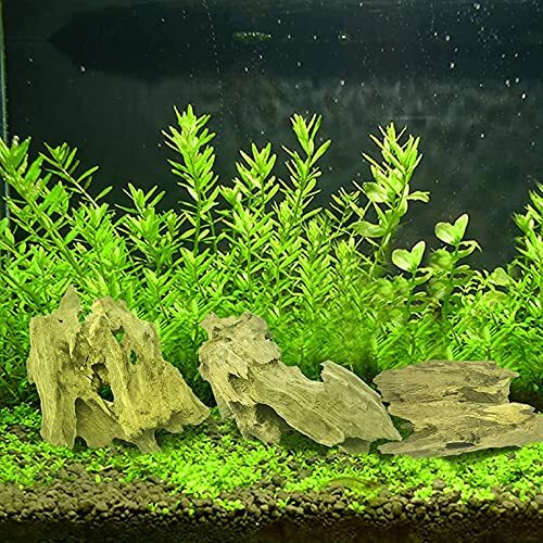 4 Pcs Aquarium Resin Driftwood Decoration Log Fish Tank Cave Hideout ...