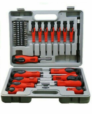 42PC SCREWDRIVER BIT TOOL KIT SET TORX PHILLIPS PRECISION SLOTTED ...