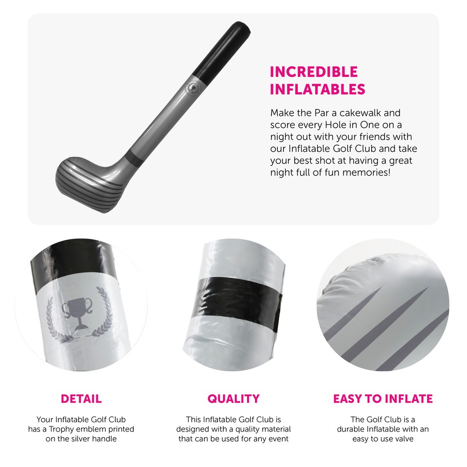 INFLATABLE GOLF CLUB SPORTS PARTY BLOW UP FANCY DRESS PROPS DECORATION ...