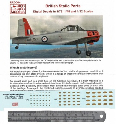 Red Roo Decals No.4; British Aircraft Static Ports 1/72, 1/48, 1/32 | eBay
