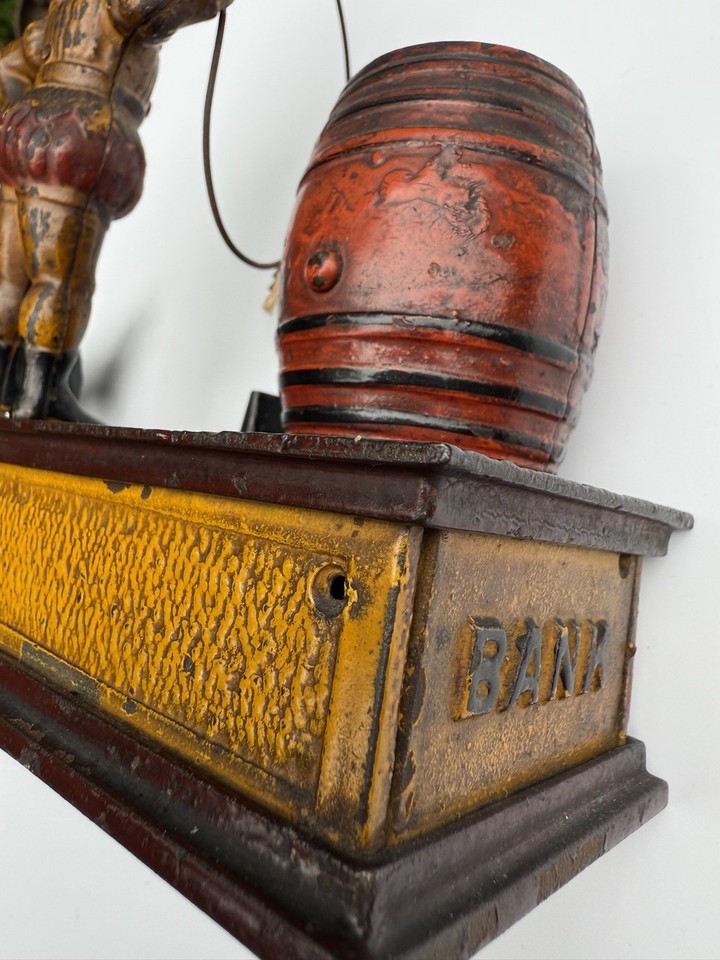 Antique Original Patented Working Trick Dog Cast Iron Money Box USA ...