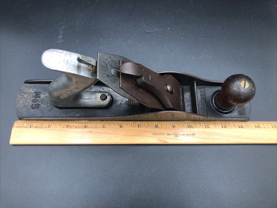 STANLEY BAILEY No 5 Type 16 (1933-1941) Wood Plane USA Aluminum tote ...