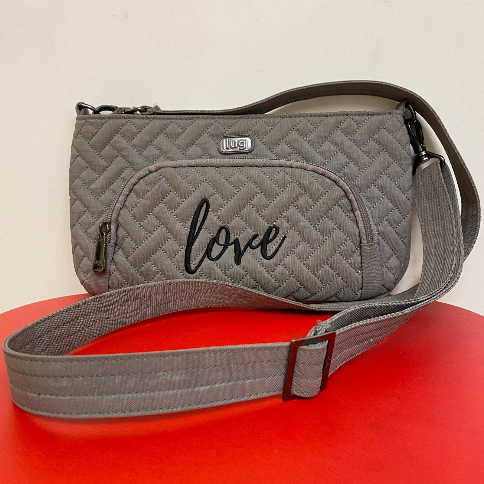LUG Flyer Convertible Crossbody Bag Love Grey Purse B… - Gem