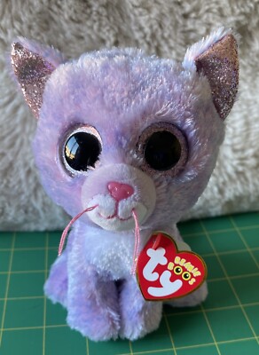 Ty Beanie Boos Cassidy Cat 6" Plush Ty Silk 2021 TTY Inc Easter With ...