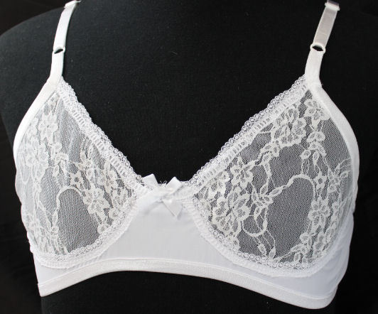 WHITE Lace Training BRA - Cross Dresses - Male Training BRA - "NEW" bra ...
