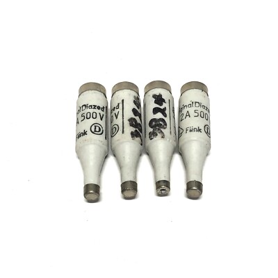 * (NEW - Lot of 4)ORIGINAL DIAZED 2A 2Amp 500V Bottle Fuse SDVE FUNK D ...