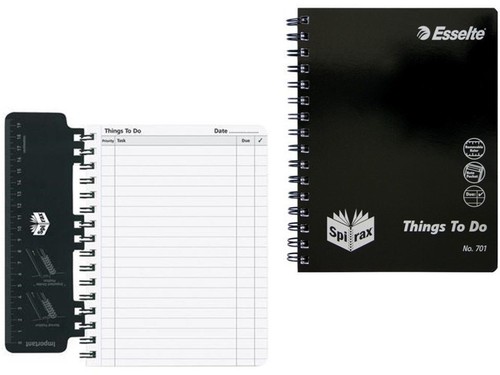 5 x Spirax 701 A5 "Things To Do" Note Book 6mm Ruled 96 Sheets 210x158m ...