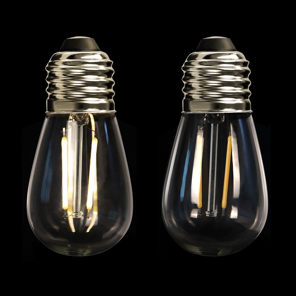 2W LED Bulb S14 E26 Replacement Shatterproof Edison Light Bulbs 20W ...