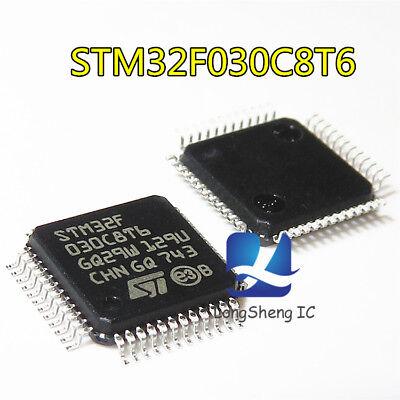 2PCS SMD Chip STM32F030C8T6 Microcontroller 32-Bit CORTEX-M0 48Mhz LQFP ...