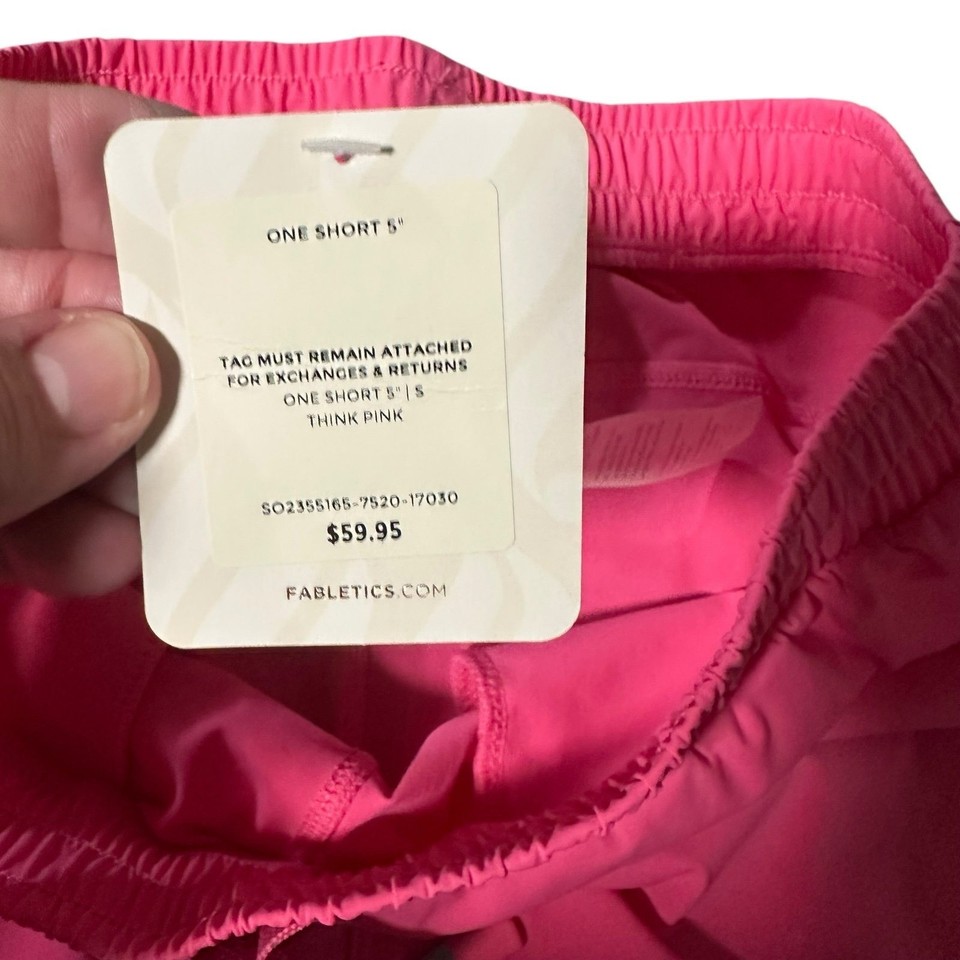 NEW Fabletics The One Short 5” Think Pink NWT Women’s Small Stretchy ...