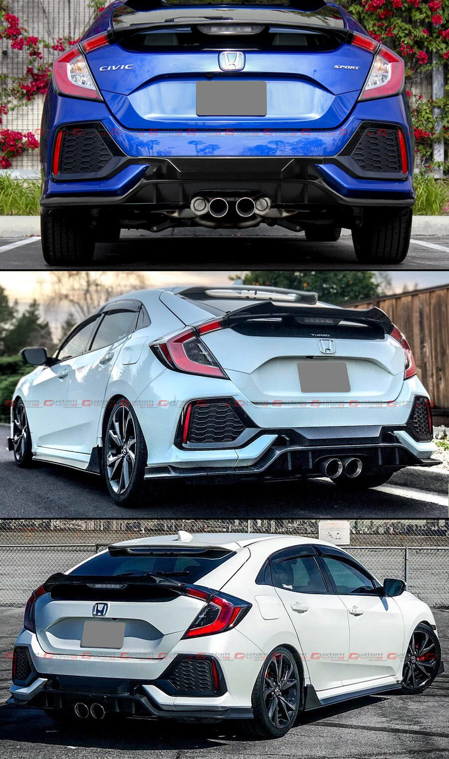 Купить Ибей | FOR 2017-21 HONDA CIVIC FK7 5D HATCHBACK SPORT TYPE-R ...