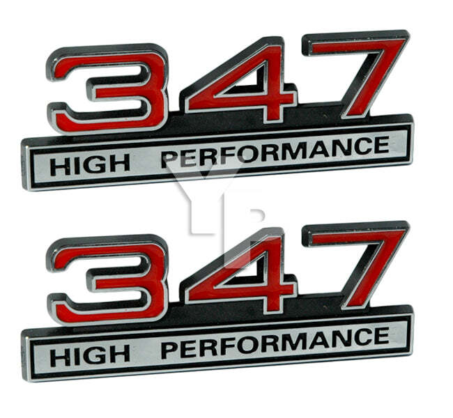 347 Stroker Engine High Performance Emblem Badge in Chrome & Red - 4 ...