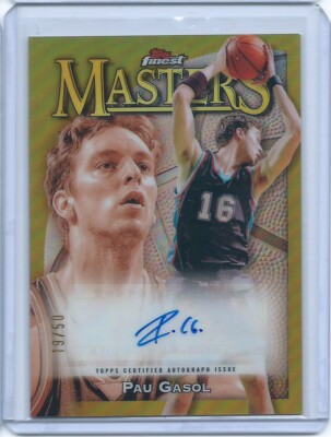 2023-24 Topps Finest Pau Gasol Masters Auto #MA-PG Gold Refractor #19/50 | eBay