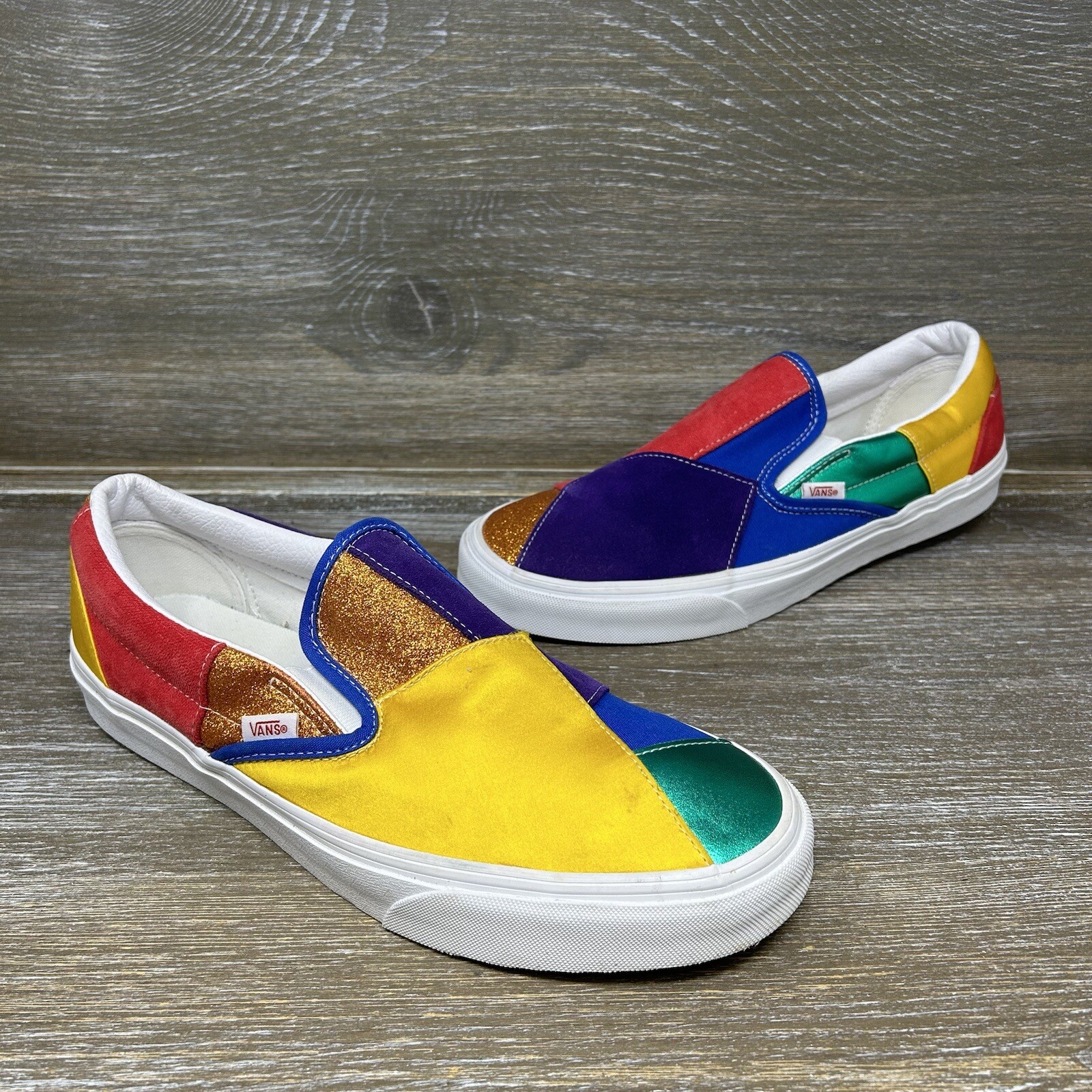 VANS Classic Slip On Colorblock Multicolor Skateboard… - Gem