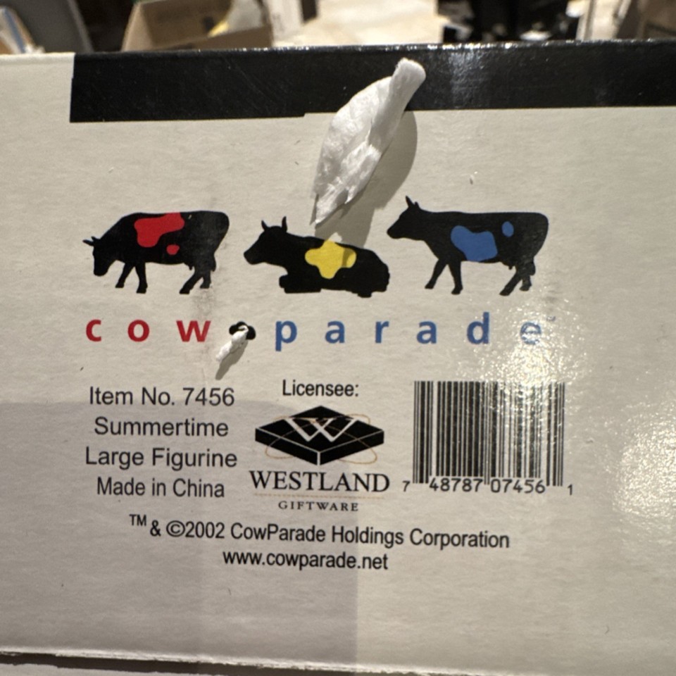 CowParade Summertime Large Cow Figurine Item No. 7456 2002 Collectible ...