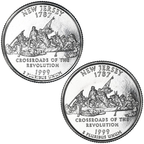 1999 P & D New Jersey State Quarter Uncirculated US Mint 2 Coin Set | eBay