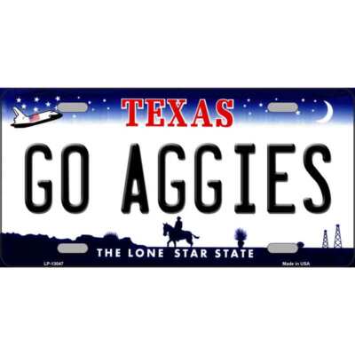 Go Aggies Novelty Metal License Plate Tag LP-13047 | eBay