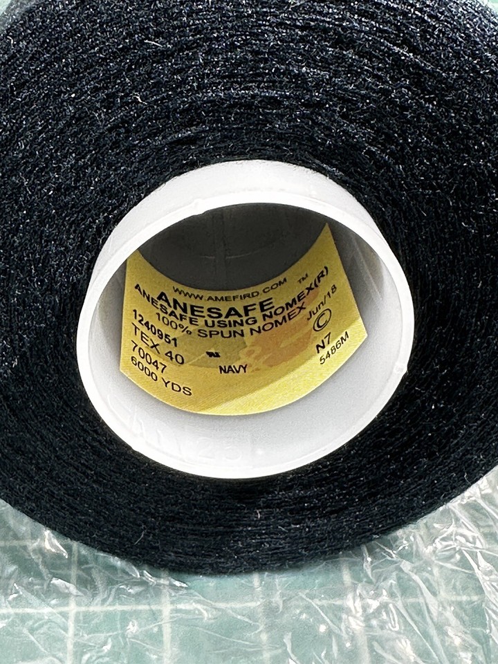 A&E ANESAFE Fire Retartant 100% Nomex Sewing Thread Tex 40 6000yds Dark ...