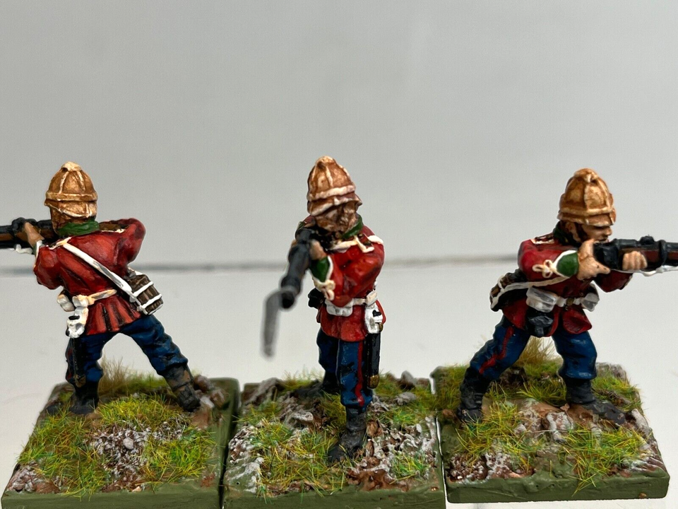 28MM Zulu War PAINTED 24th Regiment of Foot British Infantry Black Tree ...