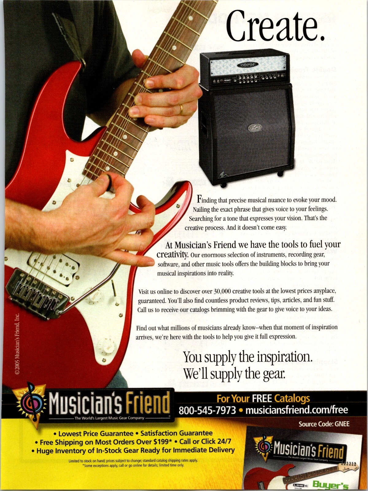 Musician's Friend Original Print Ad | eBay