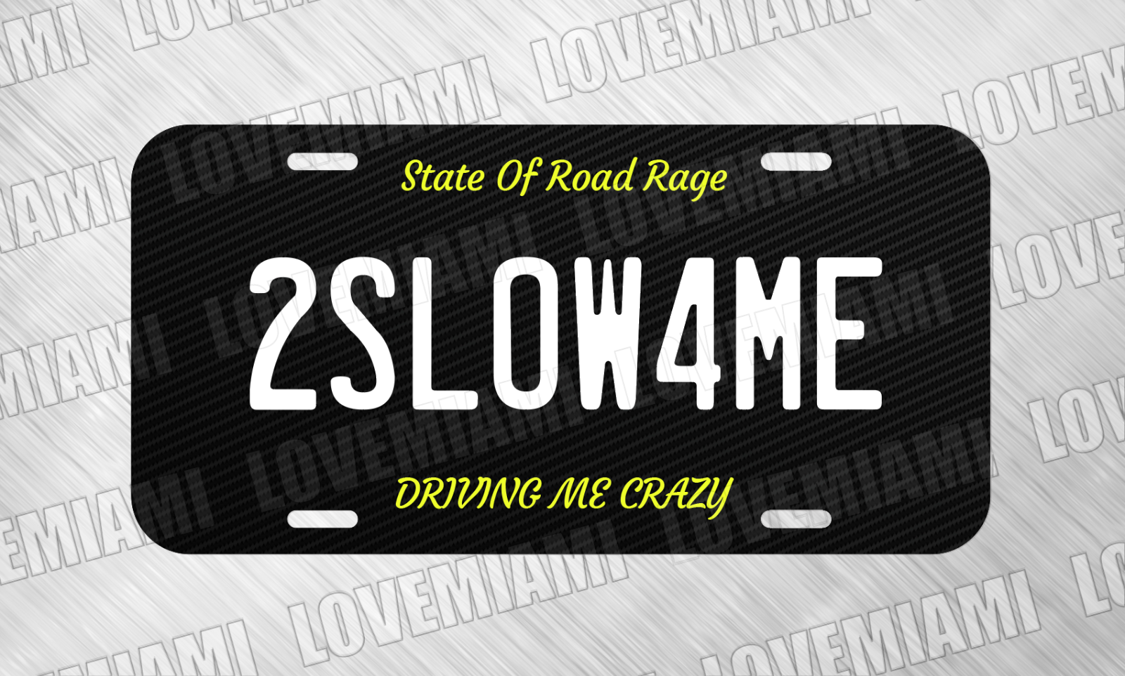 2SLOW4ME Racing JDM Drift Race Muscle Turbo License Plate Auto Car Tag ...