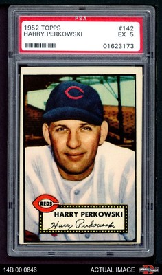 1952 Topps #142 Harry Perkowski Cream Back Reds PSA 5 - EX | eBay