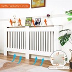 Extra Tall Radiator Cover 92cm Height MDF Cabinet Grill Shelf Furniture ...