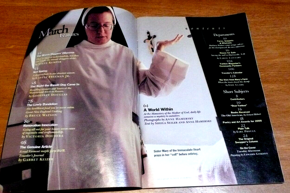 YANKEE New England's Magazine Mar 2001 Reno Special /Life of Nuns at ...
