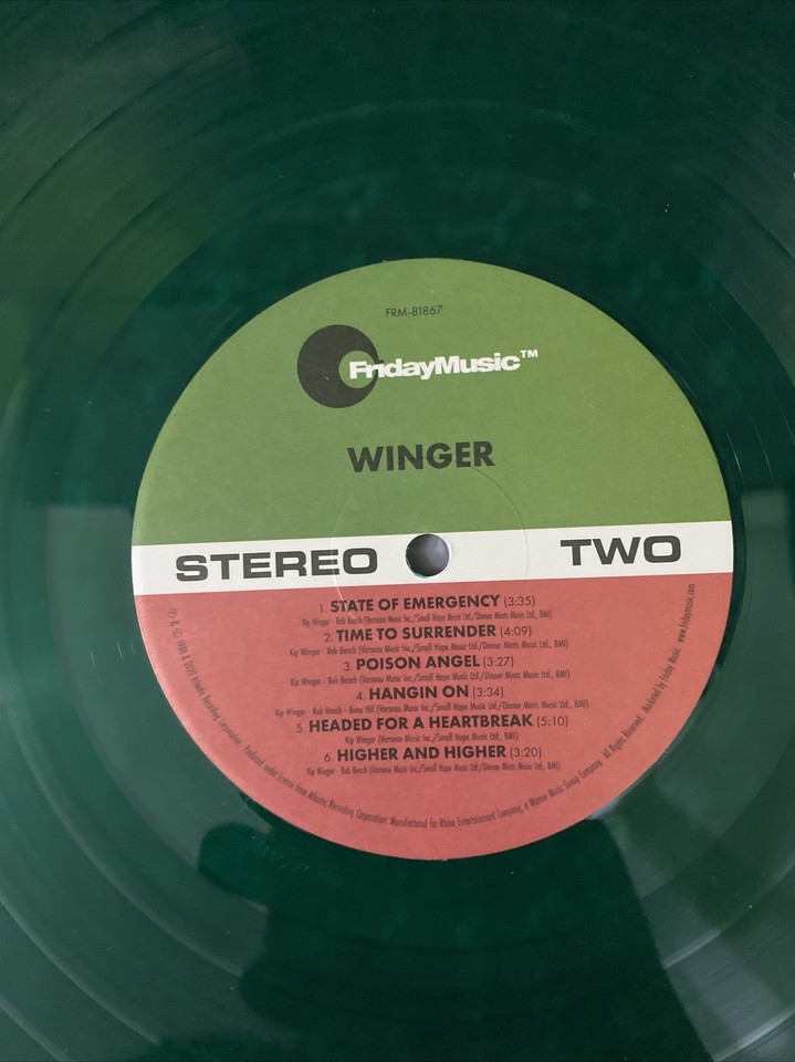Winger Lp Winger 1988-2020 Mint Green Vinyl Limited Edition | eBay