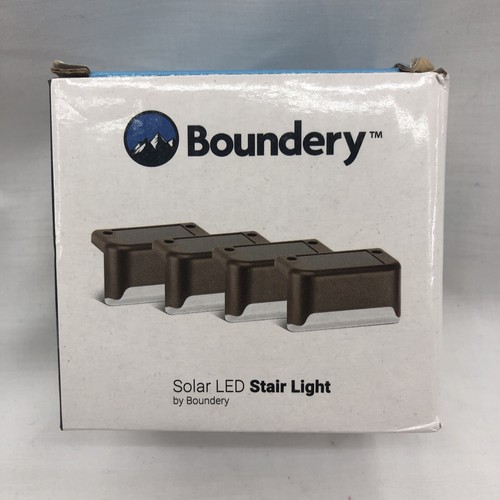 Boundery Solar LED Stair Light by Boundary - 4 Pack - Bronze ...