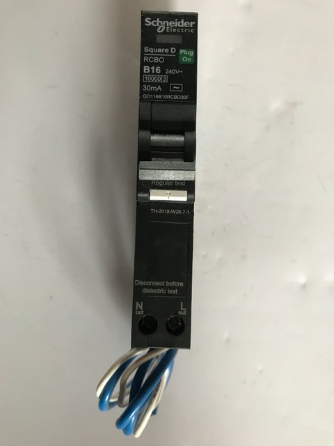 Schneider QOvs RCBO 16 Amp 30ma Type B 16a Square D QO116B10RCBO30F for ...