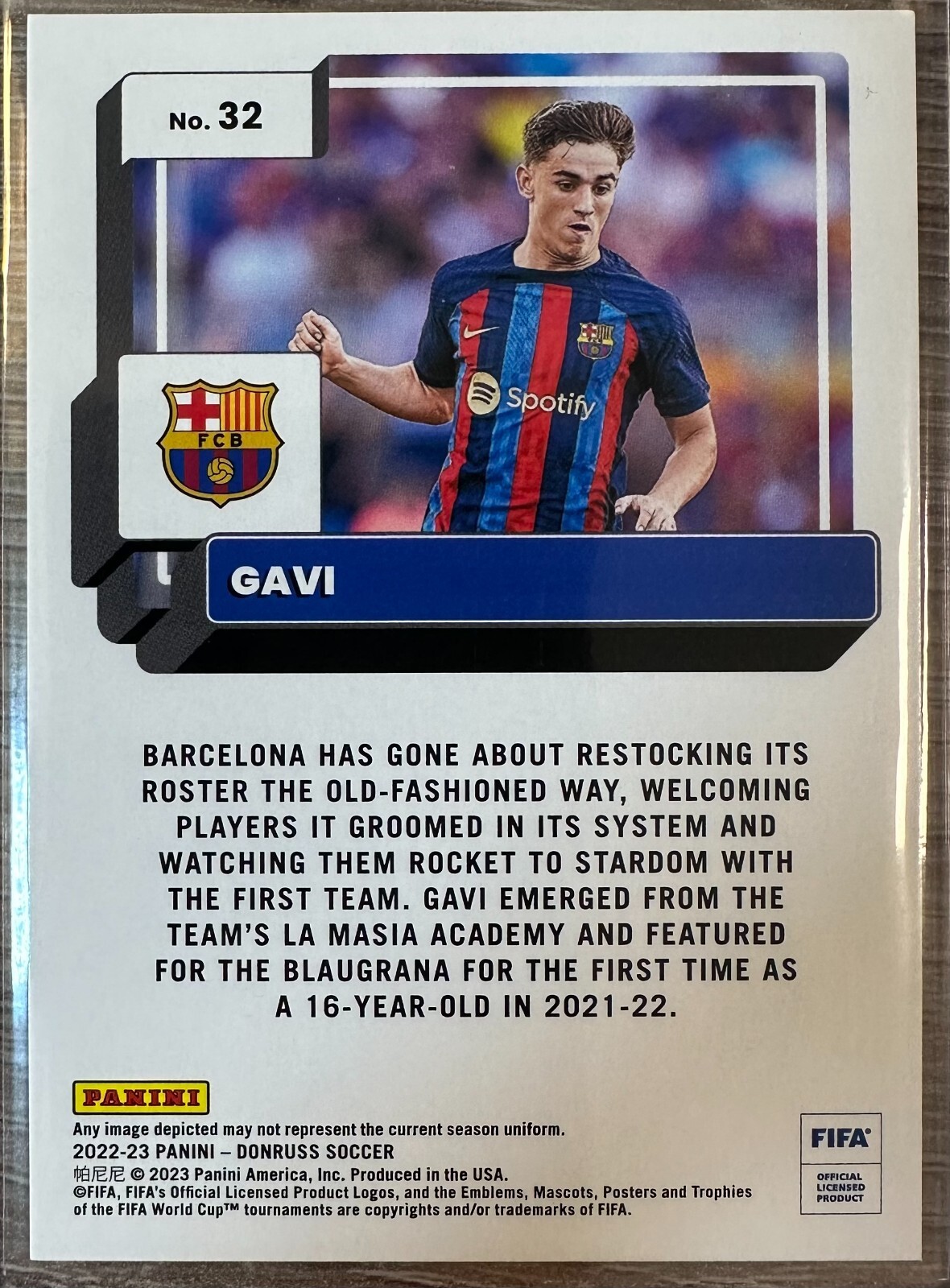 GAVI 2022-23 PANINI DONRUSS SOCCER TEAL SP FC BARCELONA PARALLEL #036/ ...