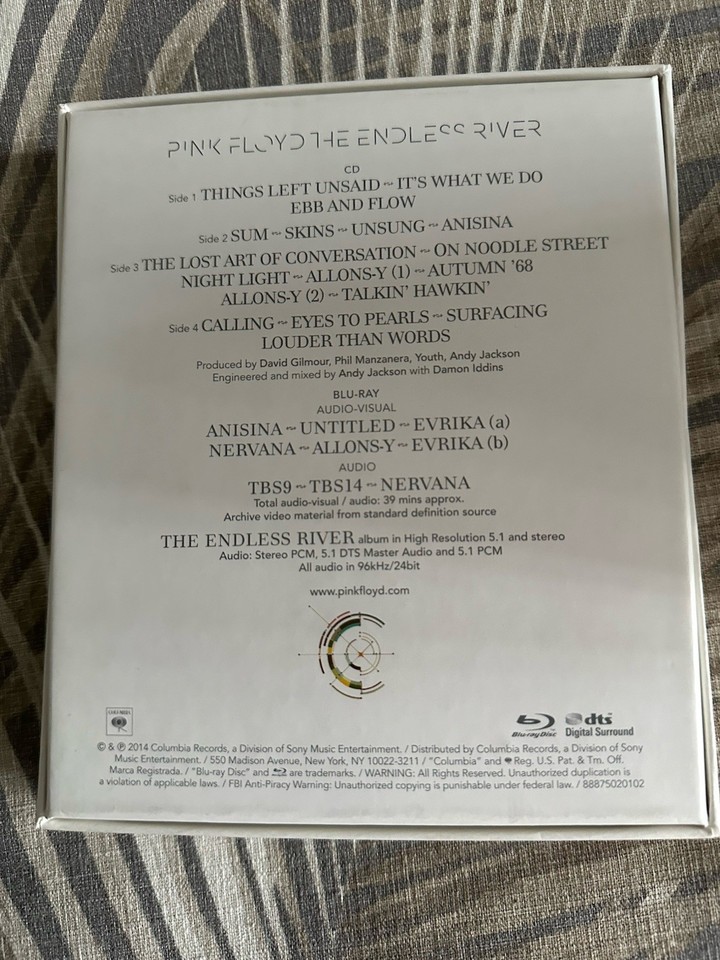 PINK FLOYD - THE ENDLESS RIVER CD/BLU-RAY DELUXE EDITION BOXSET ...