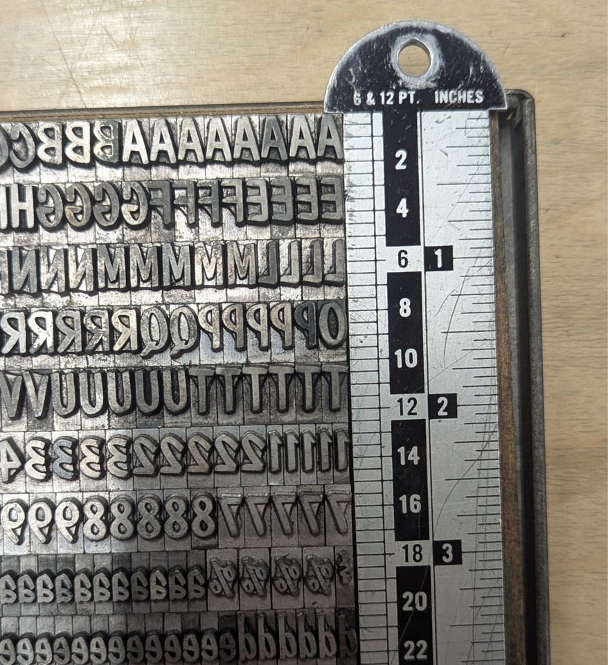 30pt Dom Casual, 8A, 14a- American Type Founders Letterpress Typeface ...