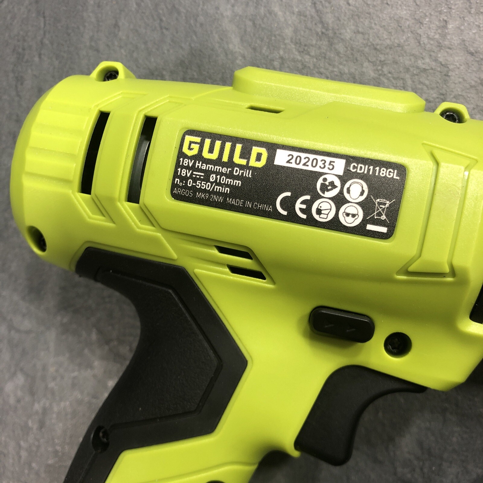 Guild Cordless Hammer/Impact Drill 18V Body Only *BARE DRILL TOOL ONLY ...