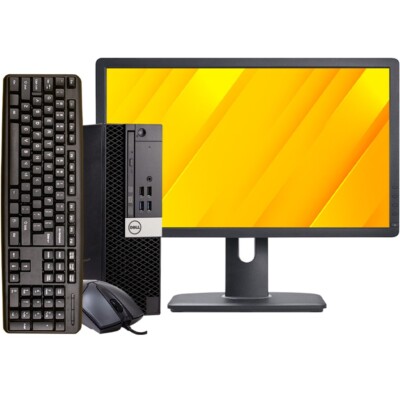 Dell Desktop i3 Computer SFF 8GB RAM 240GB SSD 20in LCD Windows 10 PC ...