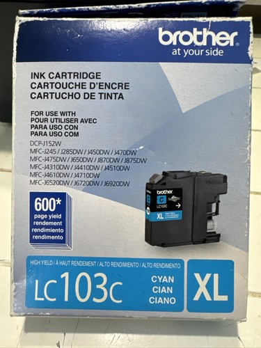 LC-103c XL Genuine Brother Blue Cyan Ink XL Printer Cartridge LC103c ...