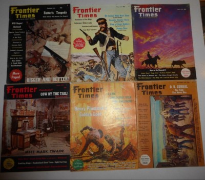 Lot of 6 Frontier Times Magazine,1963.1964,1965,Western,Gunfighter True ...