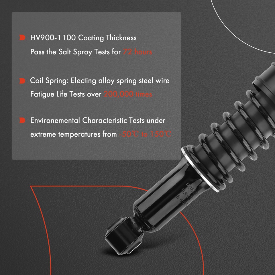 New Tag Axle Shock Absorber for Kenworth T880 14-20 w/ Watson & Chalin ...