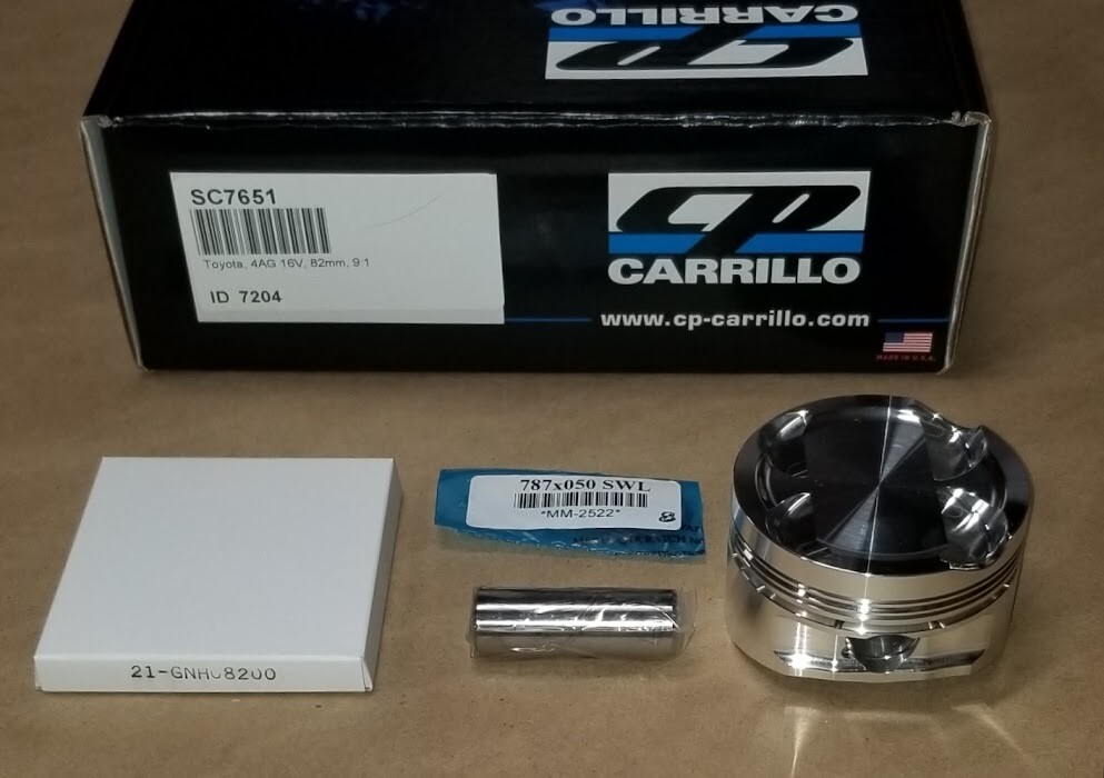 CP SC7651 Pistons for Toyota 4AGE 16V 82mm x 9:1 Corolla MR2 4AGE 4A-GE ...