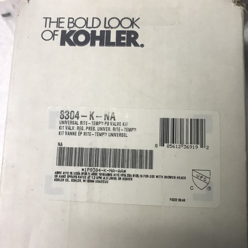 Kohler K-8304-K-NA Universal RITE-Temp PB pressure-balancing valve body ...