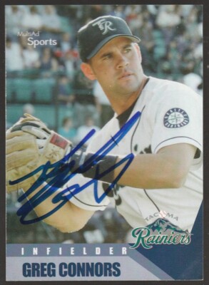 2002 MultiAd Sports Tacoma Rainiers Greg Connors #9 IP autograph signed ...