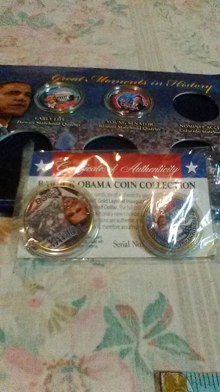 President of the U.S. Barack Obama Coin Collection Book with 6 24K ...