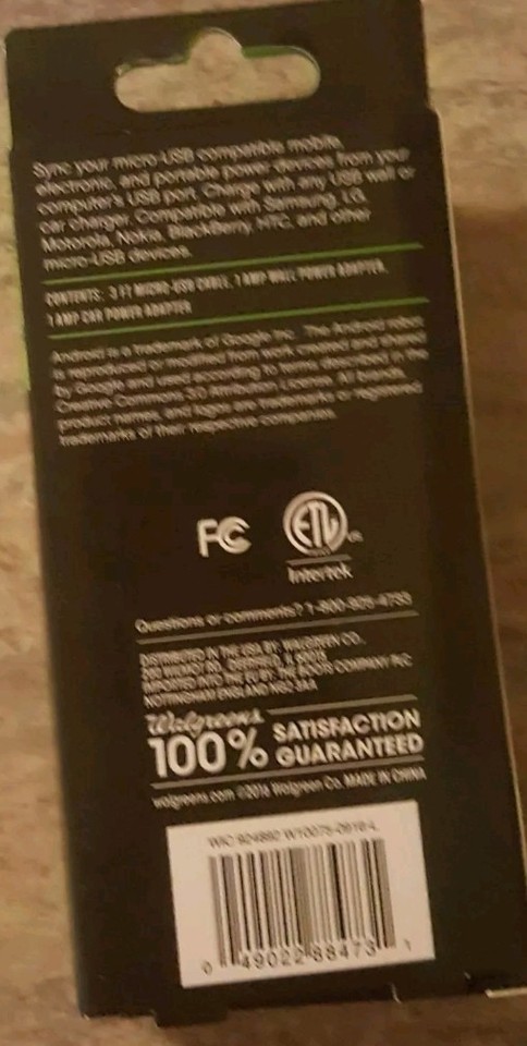 Infinitive Combo Pack Micro-USB Charge & Sync Cable + Wall Charger ...