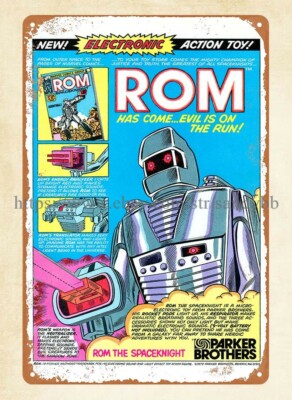 1979 toy Rom action figure Comics Spaceknight Dire Wraiths tin sign | eBay