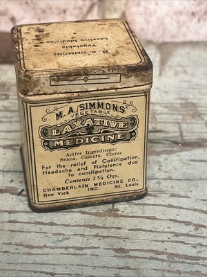 Rare Full Simmons Laxative Chamberlain Medicine Co | eBay